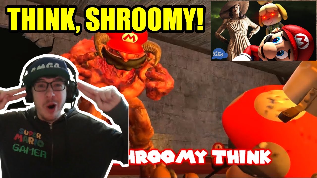 THINK, SHROOMY! THINK! || SMG4: Mario and the VILLAGE Reaction! - YouTube