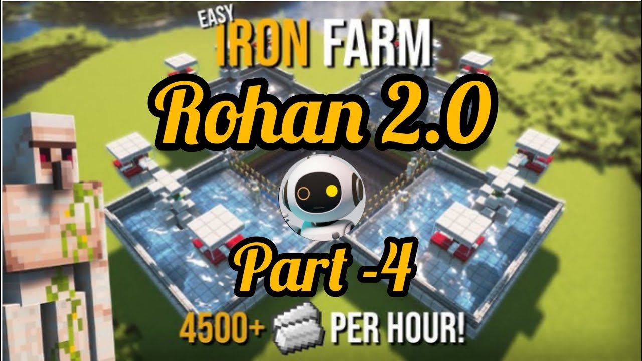 Iron farm #Minecraft Creative#video#part-4#Rohan 2.0 - YouTube