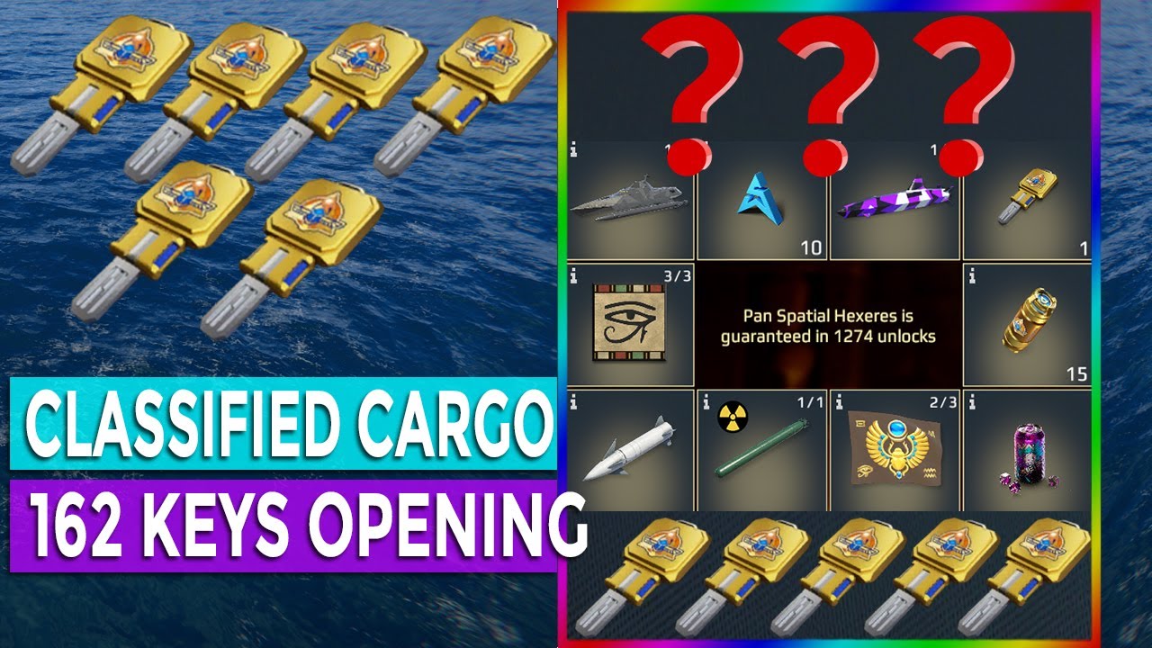 Classified Cargo 162 Keys Opening - Modern Warships - YouTube