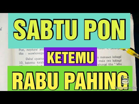 WETON JODOH SABTU PON DAN RABU PAHING|PRIMBON - YouTube