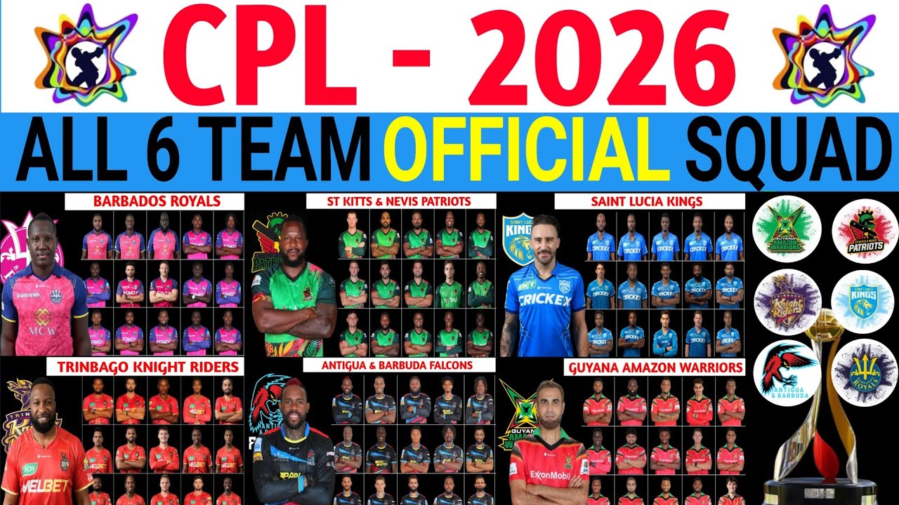 CPL 2026 - All Teams Official Squad | All Teams Final Squad CPL 2026 ...