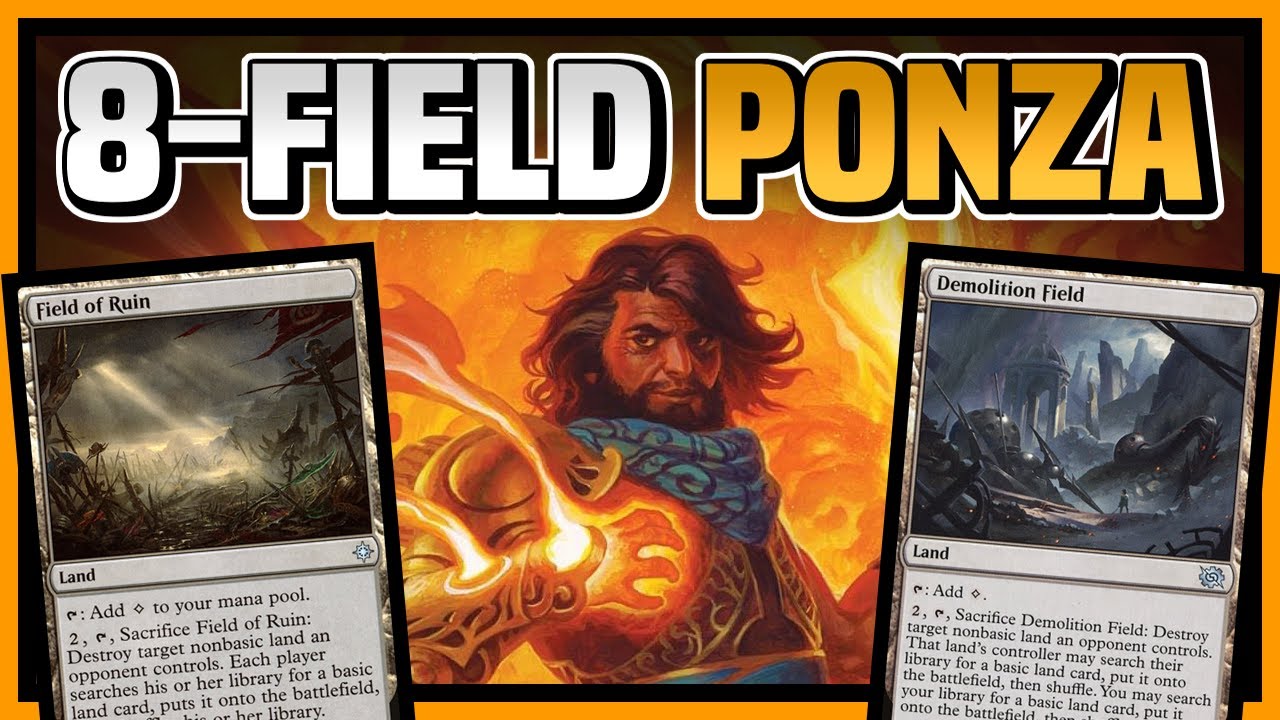 MODERN Mono Red 8-Field Ponza 💥 Land Destruction 💥 【 MTG Gameplay ...