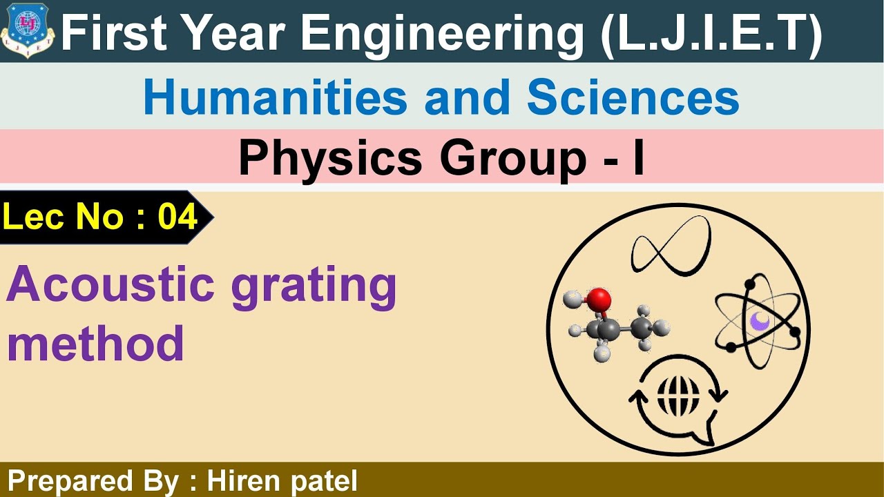 Lec-04_ Acoustic grating method || Physics group-1 || First year ...