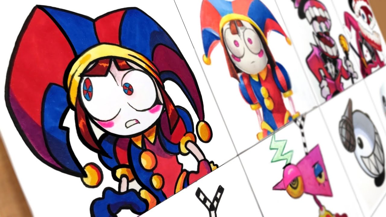 Drawing Cartoon Vs Realistc ( The Amazing Digital Circus ) FNF VS ...