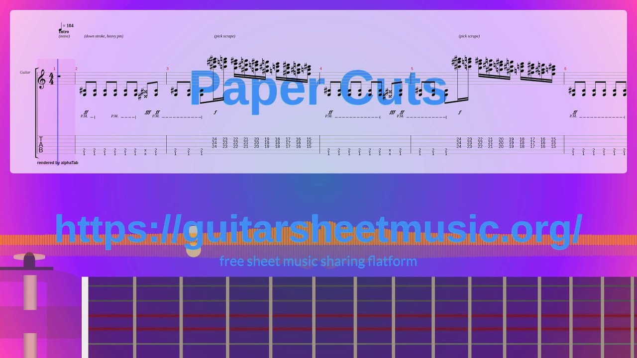 Paper Cuts Sheet Music Free, Synthesia Piano - YouTube