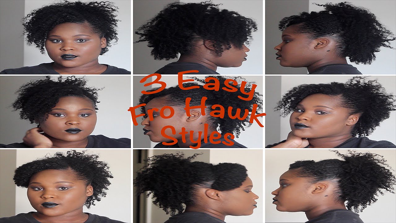 3 Easy Fro Hawk Styles - YouTube