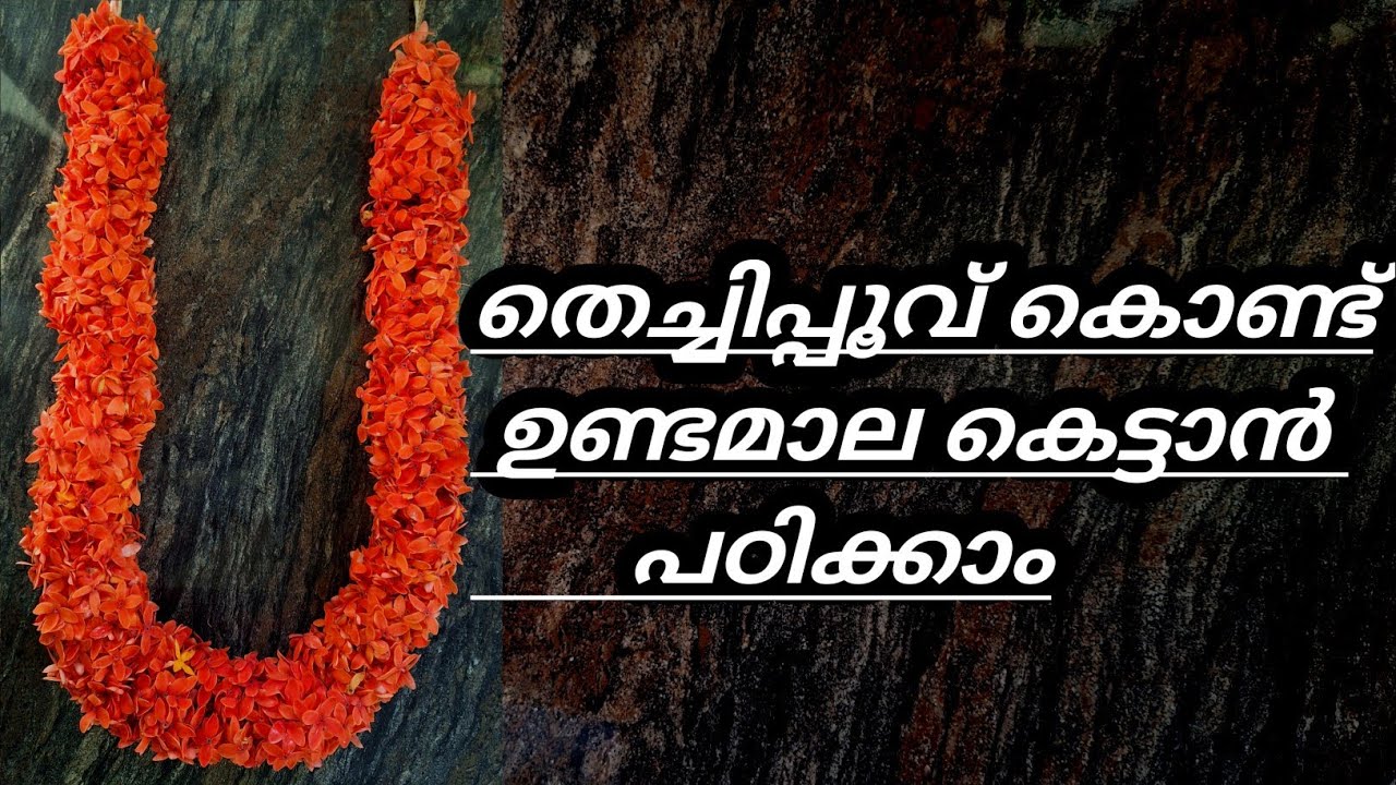 Padma ഉണ്ടമാല കെട്ടാൻ പഠിക്കാം #undamala #pirimala #malakettal #exora # ...