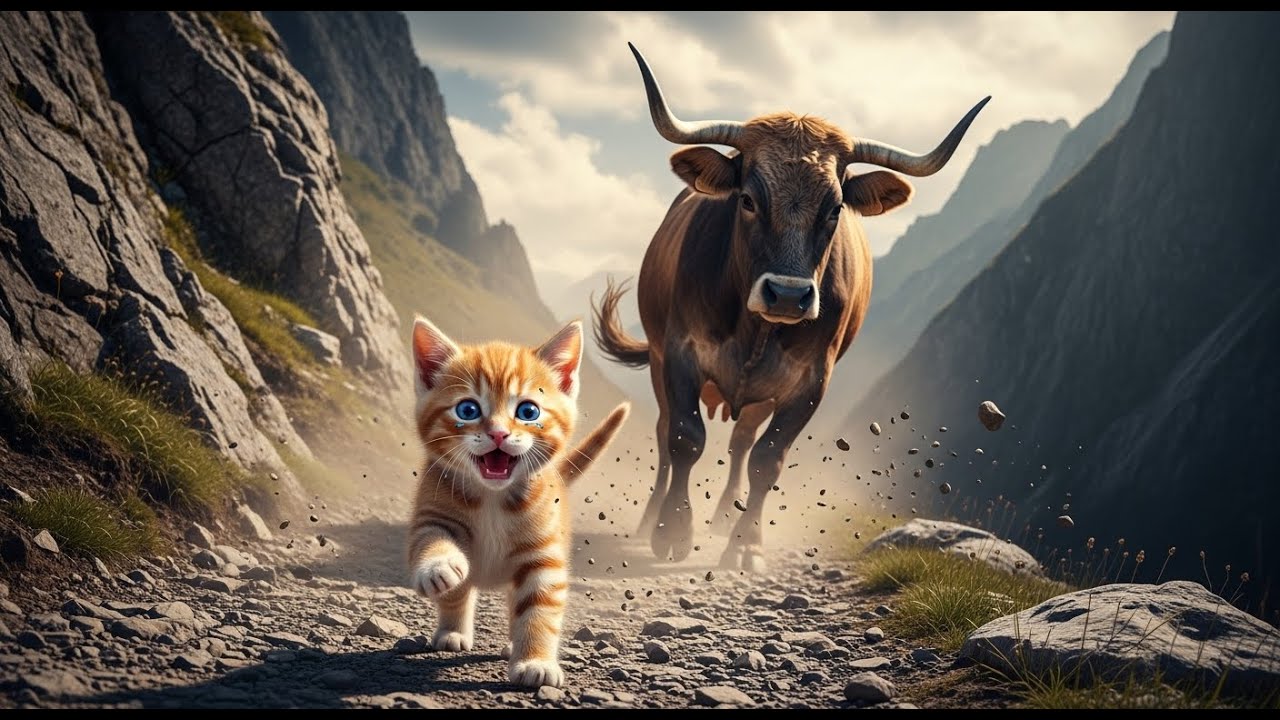 Bees Attacking & Cow Chasing😨 Kitten in Double Danger — You Won’t ...