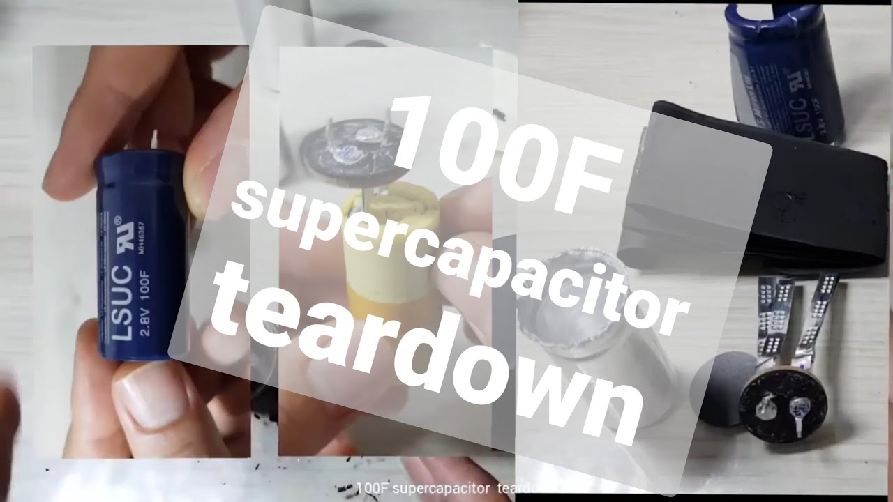 100F 슈퍼캐패시터 분해 supercapacitor teardown - YouTube
