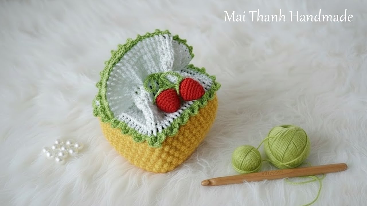 How to crochet tissue box cover I Crochet tissue box tutorial step by ...