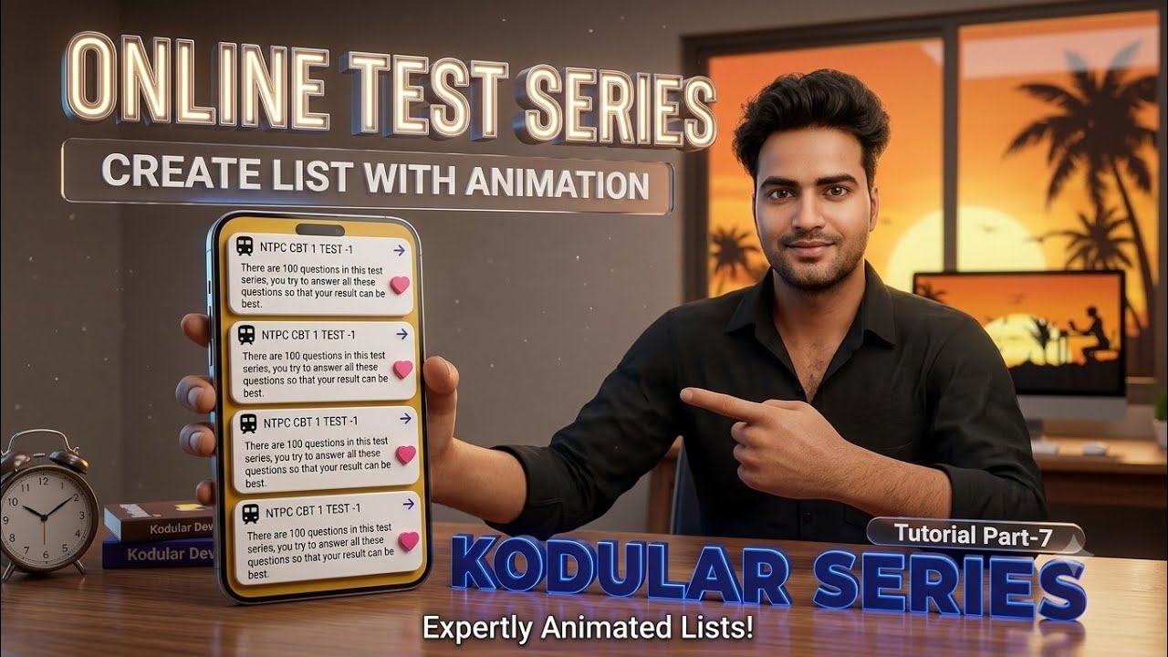 Online test series app tutorial part-7 | Test series list with ...