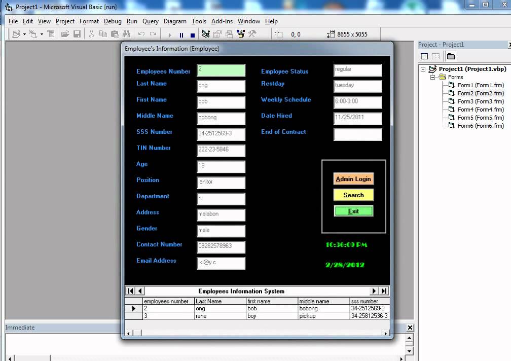 Employees Information System TOUR(part1).avi - YouTube