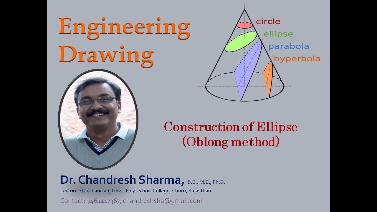 How to construct an Ellipse by Oblong method || Construction of Ellipse ...