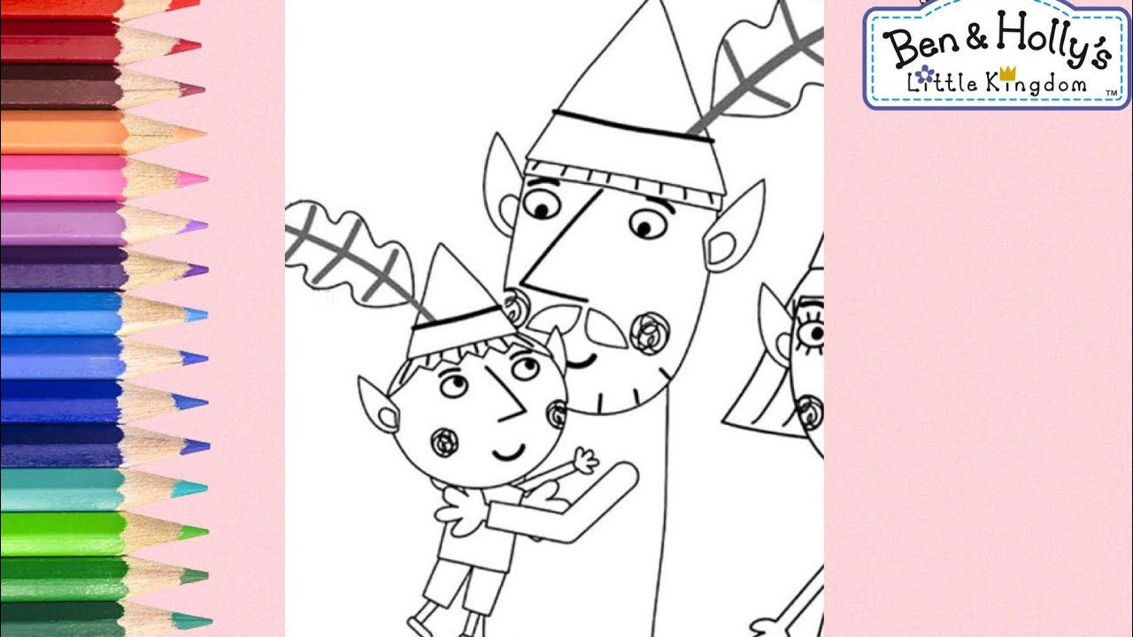 Coloring Ben and Mr Elf from Ben and Holly's Little Kingdom - YouTube