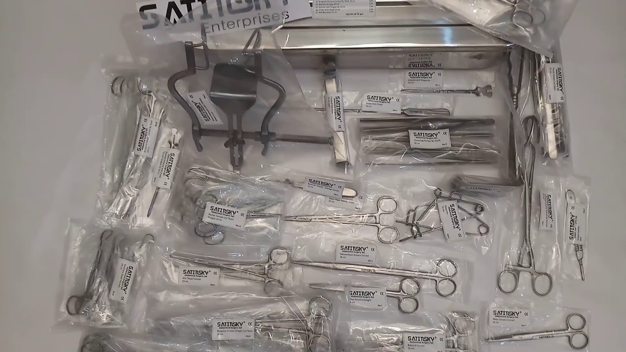 Abdominal instruments surgery set - YouTube