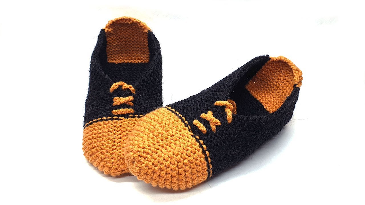 Seamless slippers knitting patterns @VasilisaCatherine - YouTube