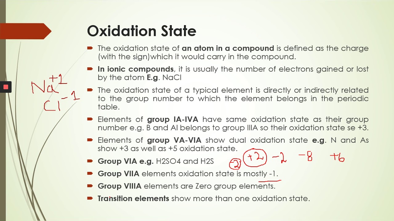 Chemistry C#1 Periodic Trends in Physical Properties,Oxidation State ...