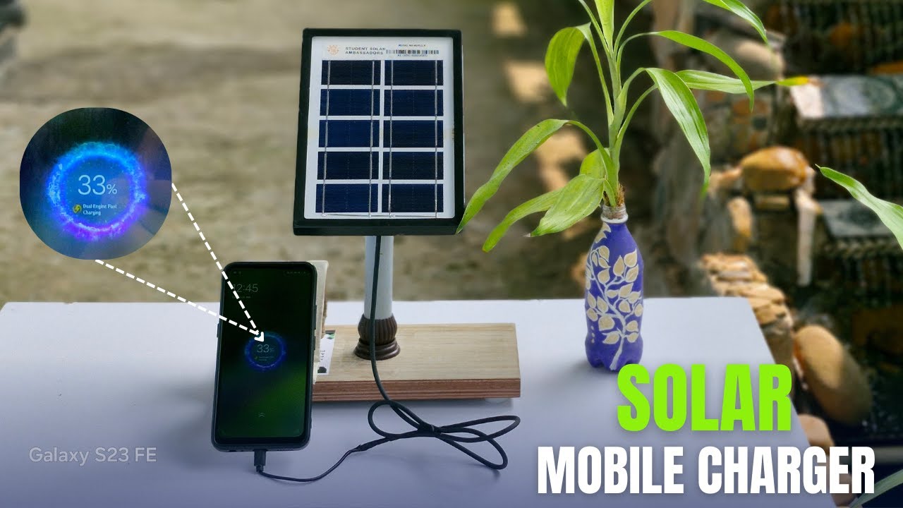 Solar Mobile Charger | 5V Solar Panel | TP4056 | Azhar's Creation - YouTube