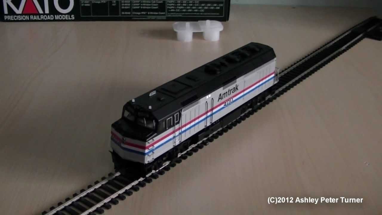 Kato 37-6553 EMD F40PH Diesel Locomotive Amtrak 400 Review (HO Scale ...