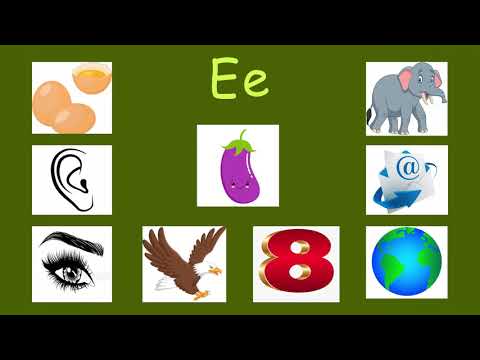 The Letter E | Learn the Alphabet | Learn to Identify pictures and read ...