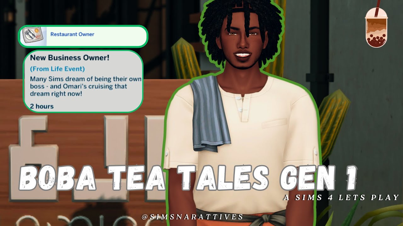 Welcome to Fork & Fern! 🍽️ The Start of a Boba Tea Legacy | Sims 4 Boba ...