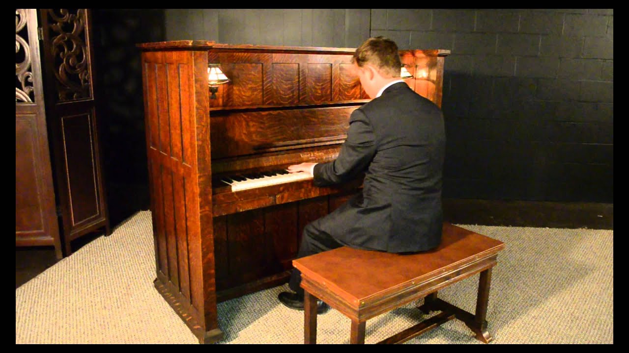 Vose & Sons Library Model "O" Mission Upright Piano - YouTube