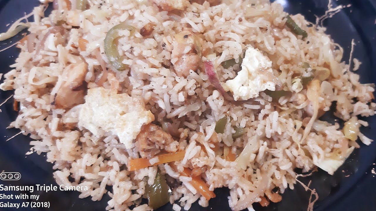 Restaurant style chiken fried rice//chiken fried rice // chicken rice ...