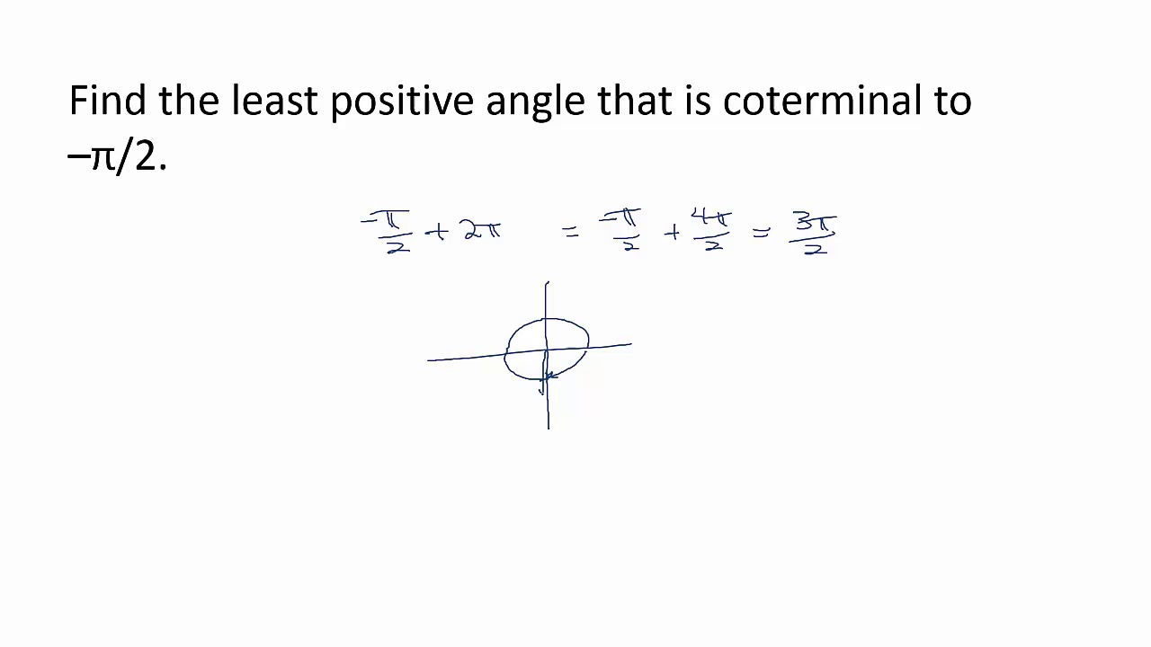 Math 109 5.1 V10 Least Positive Coterminal Angle - YouTube