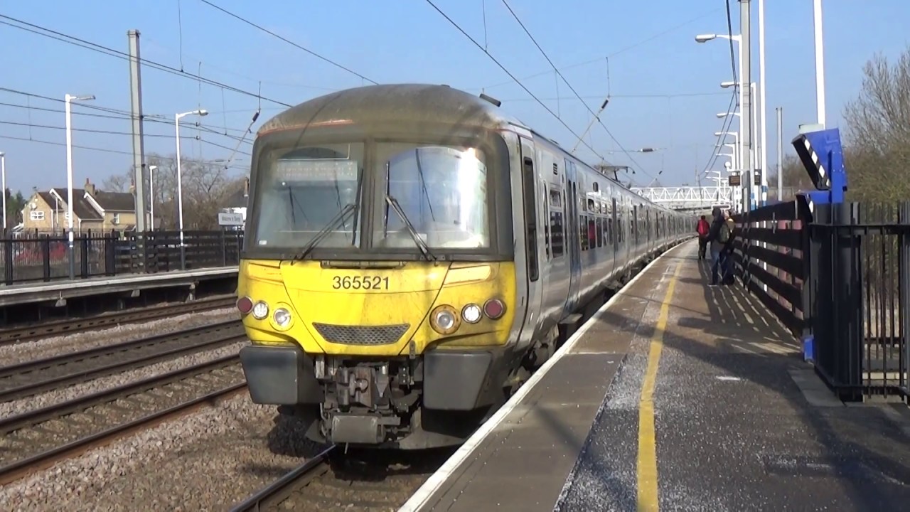 Great Northern 365521 and 365512 departing Sandy - YouTube