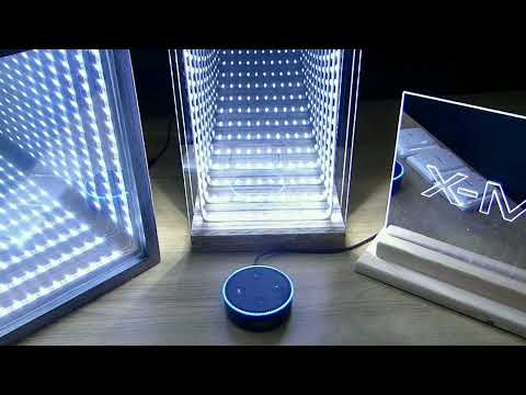 Infinity Mirrors with Amazon Alexa Echo Dot Smarthome Voice Control - YouTube