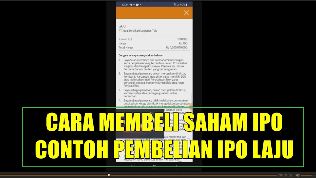 Cara mudah membeli saham IPO lewat sekuritas - Contoh Pembelian IPO ...