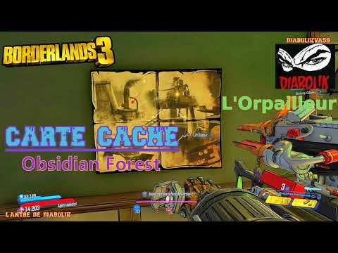 Borderlands 3 - DLC 3 - CARTE CACHE - Obsidian Forest - YouTube