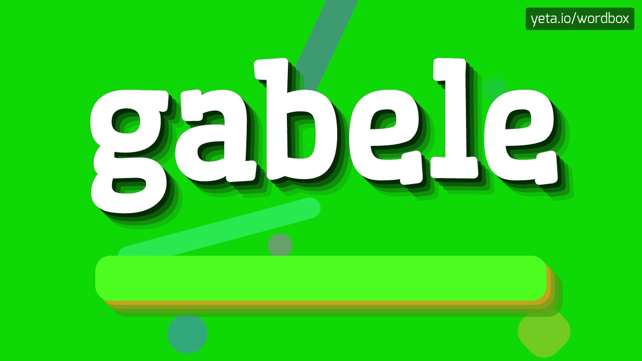 GABELE - HOW TO PRONOUNCE IT!? - YouTube