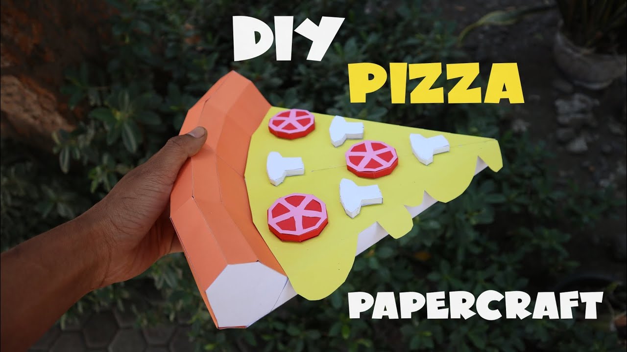How to make DIY pizza papercraft ( no music) ASMR - YouTube
