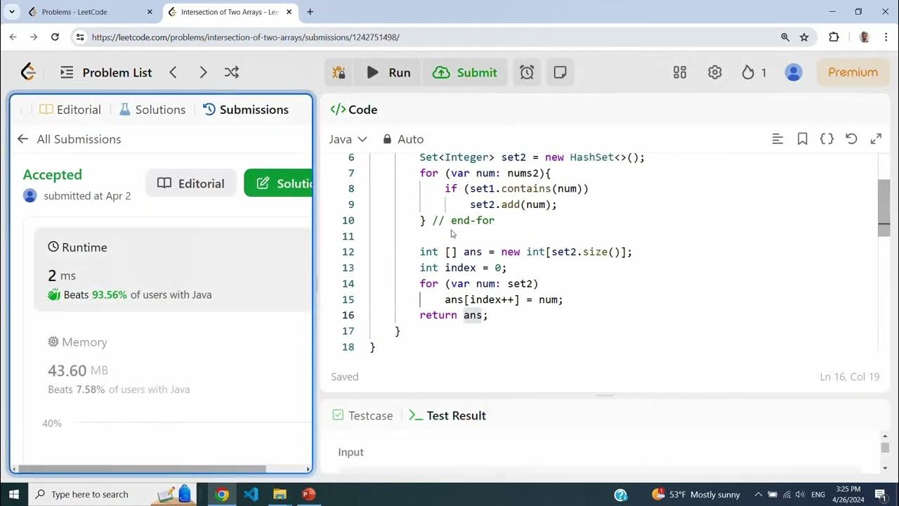 LeetCode 349. Intersection of Two Arrays - YouTube