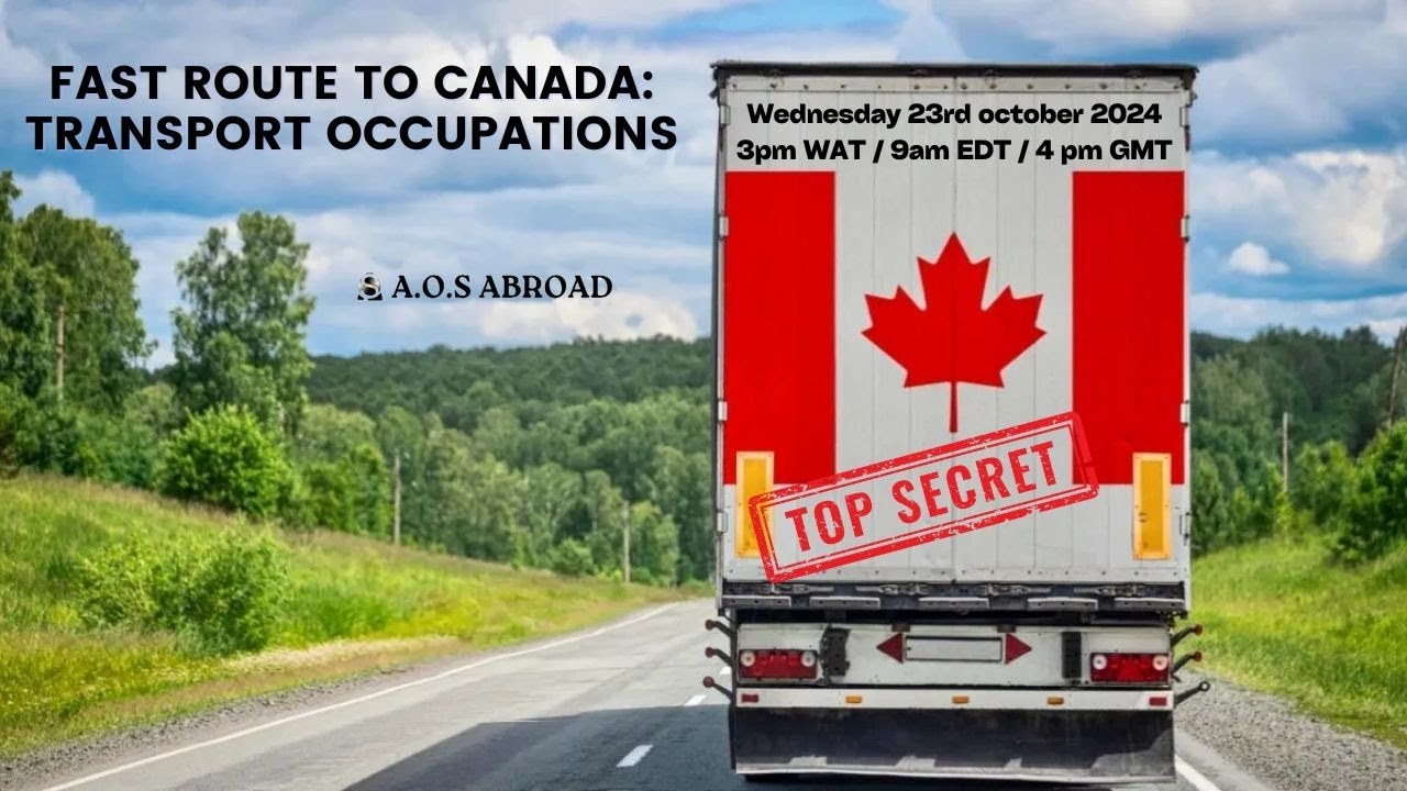 Secret Fast Route to Canada - Transport occupations - YouTube