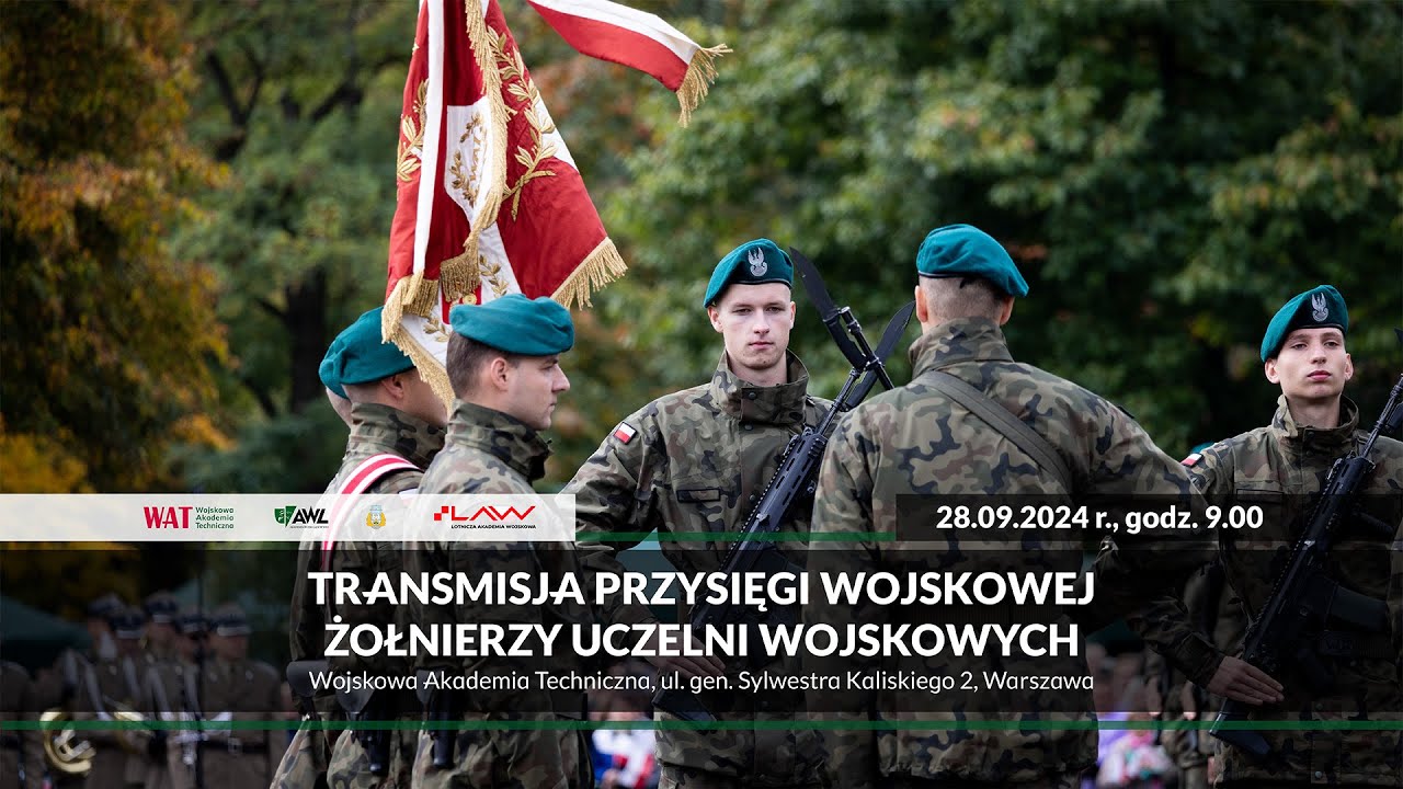 Transmisja z przysięgi wojskowej: WAT, AWL, AMW i LAW - 2024 - YouTube