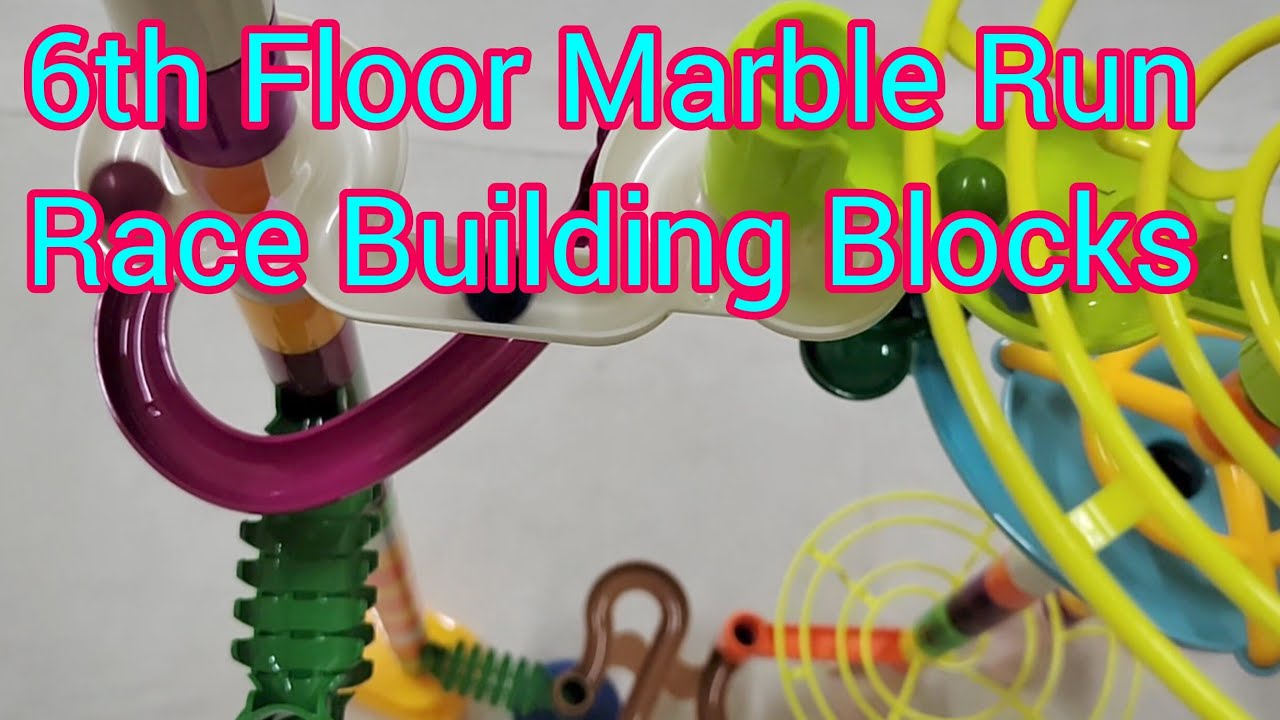 6th Floor of Vertical Marble Run Race Building Blocks | ASMR Satisfying ...