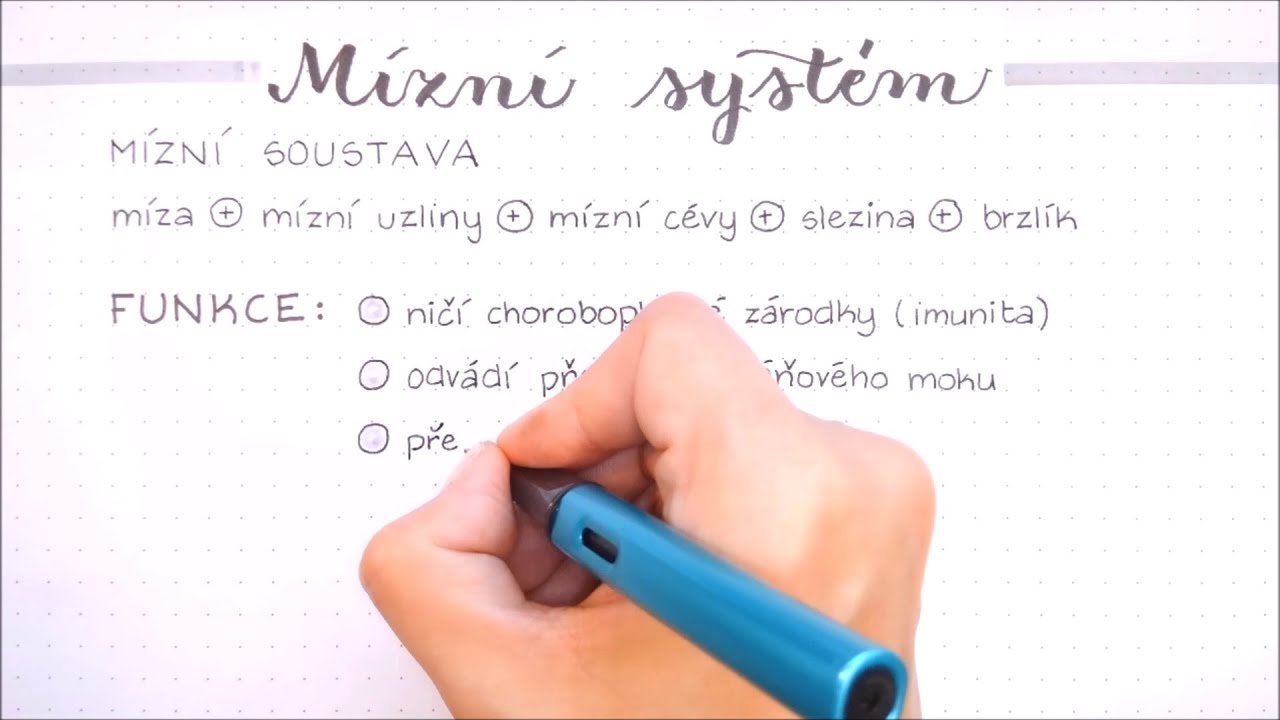 Mízní soustava - Míza, Slezina, Brzlík - YouTube