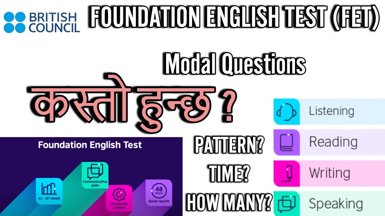 Foundation English Test (FET) Question Modal | Pattern, Time, and ...