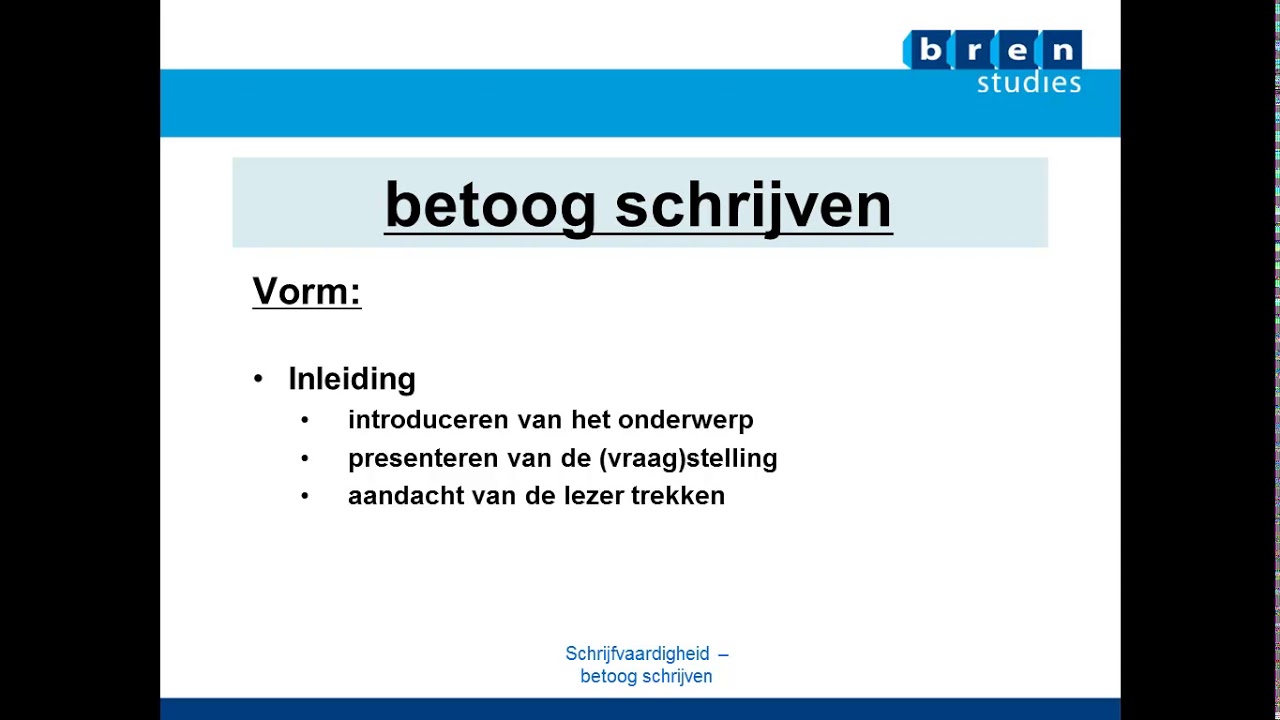 BRENles NL Schrvdh Betoog schrijven - YouTube