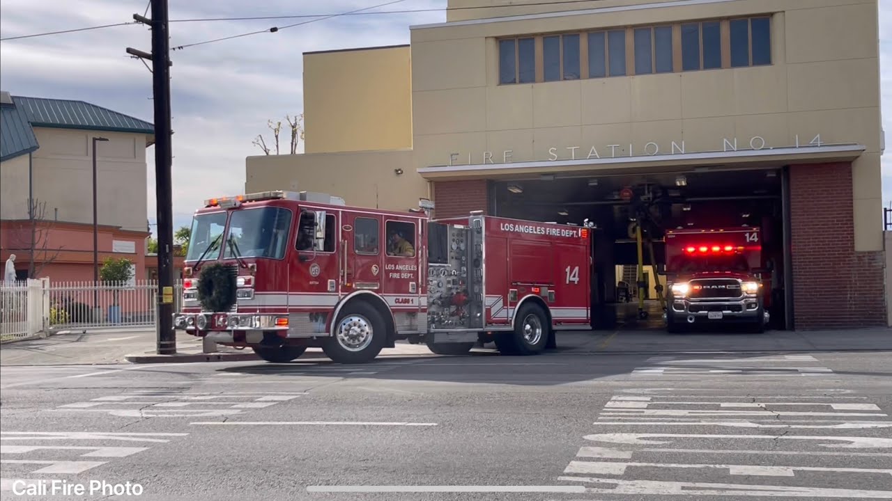 LAFD Engine & Rescue 14 Responding - YouTube