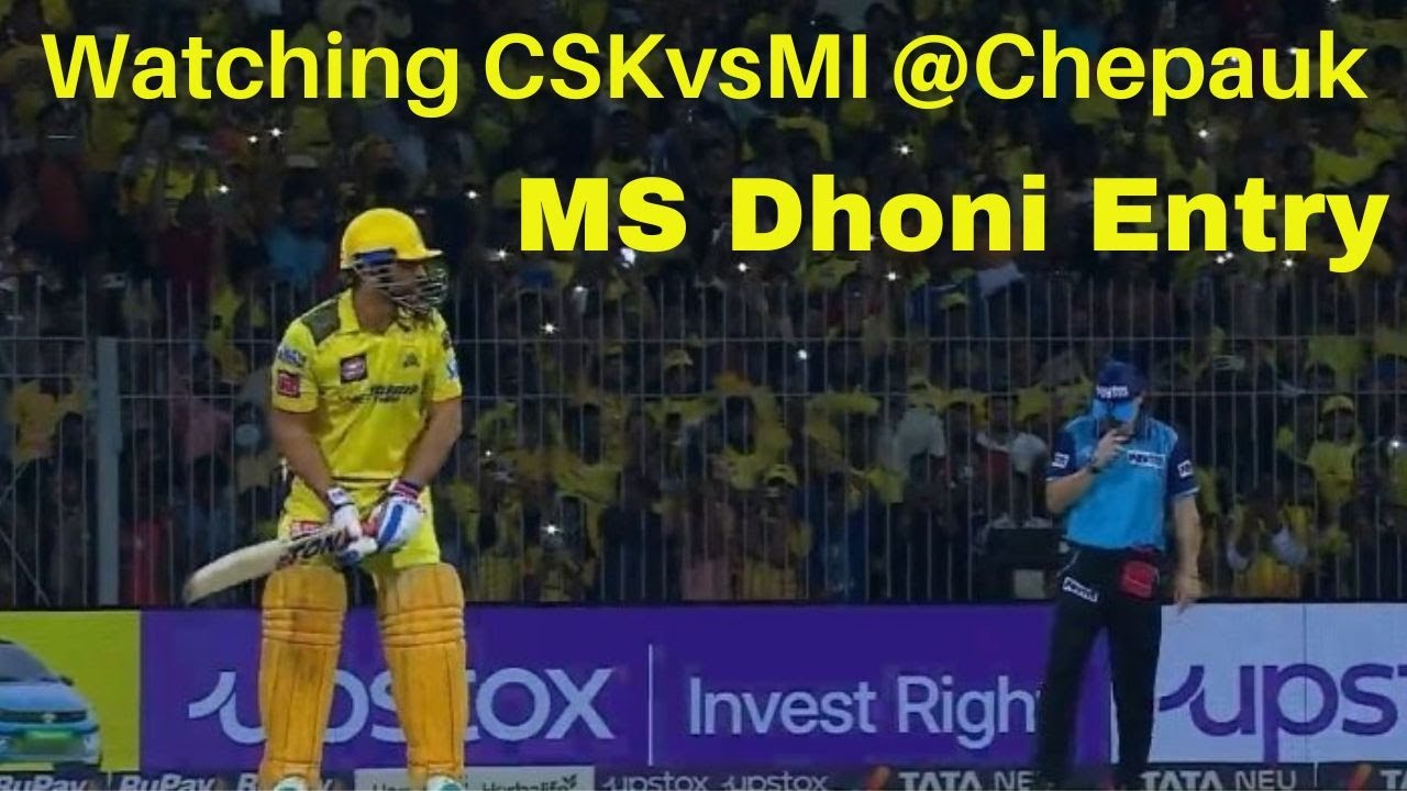 Watching MS Dhoni live @Chepauk | CSKvsMI | MIvsCSK | IPL2023 | MS ...