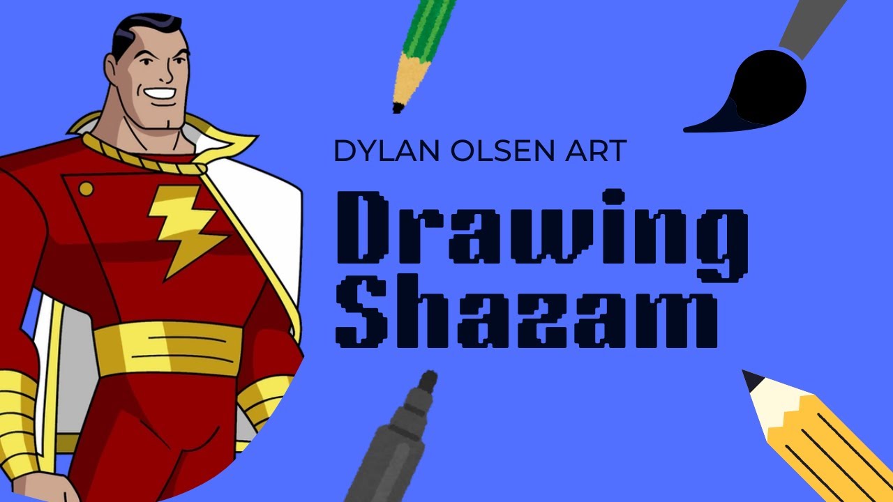 How to Draw Shazam (Step by Step) from the DC Universe - YouTube