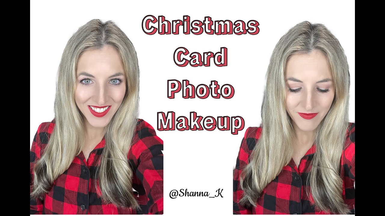 Christmas Card Matching Pajamas Makeup - YouTube
