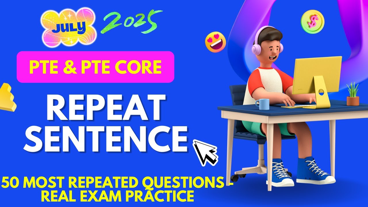 🔥 50 PTE Repeat Sentences Practice 2025 | Real Exam Questions | Daily ...