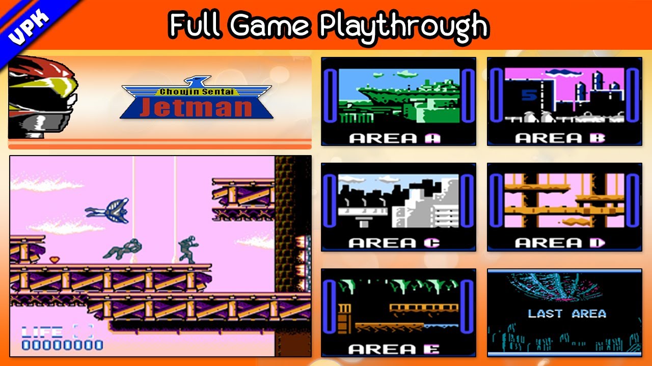 Choujin Sentai Jetman [NES] - Full Game Playthrough (No Damage) - YouTube