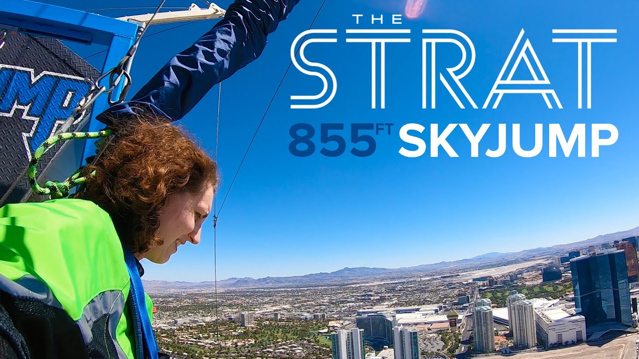 World's Tallest SkyJump in Las Vegas! | 855ft Vertical Zipline at the ...