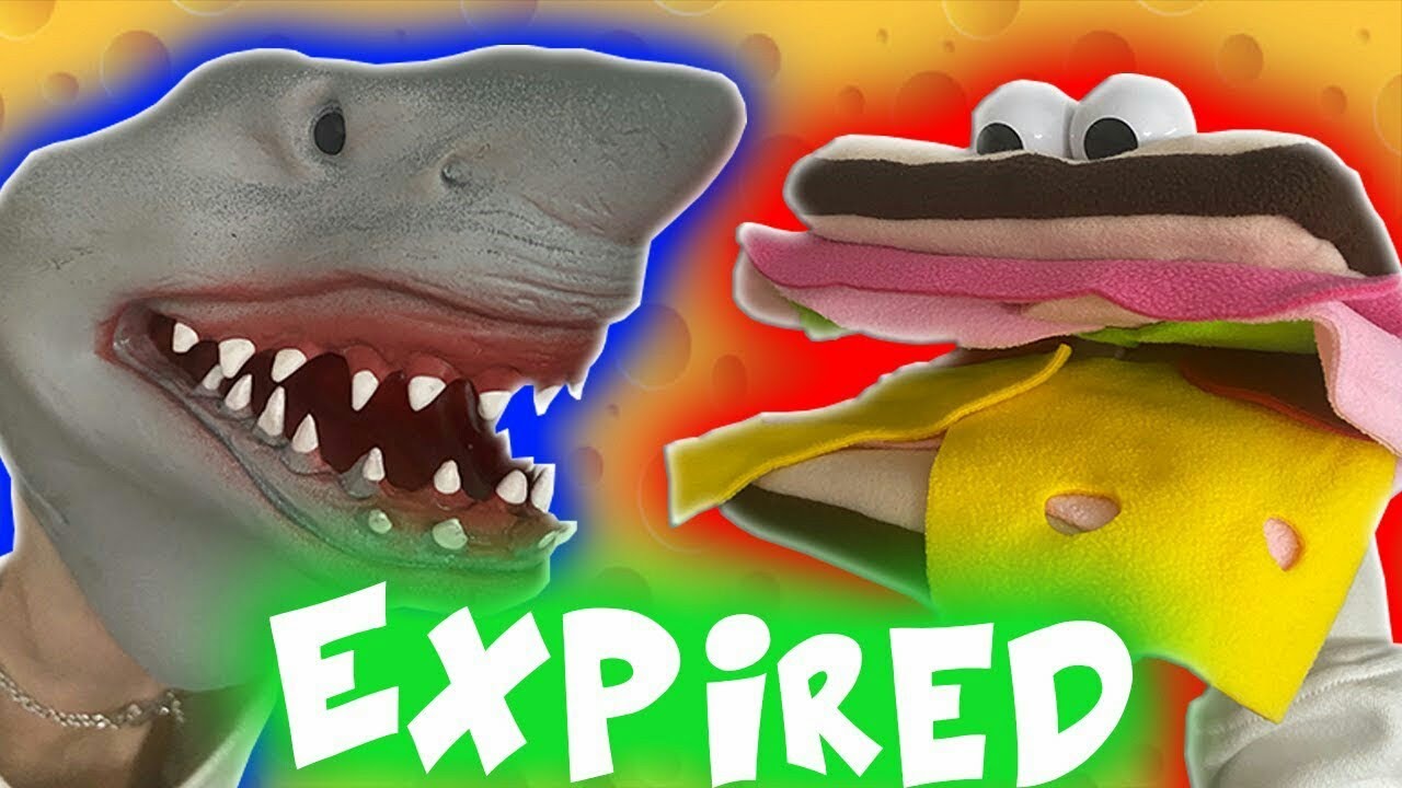 SHARK PUPPET EATS EXPIRED CHEESE!!!!! - YouTube