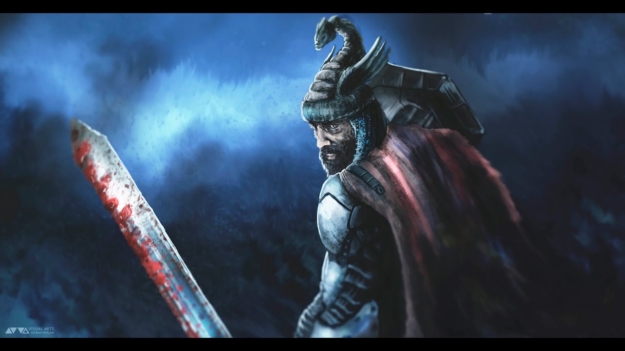 Speed painting LOOKING BACK by Adrian Virlan Visual Arts - YouTube